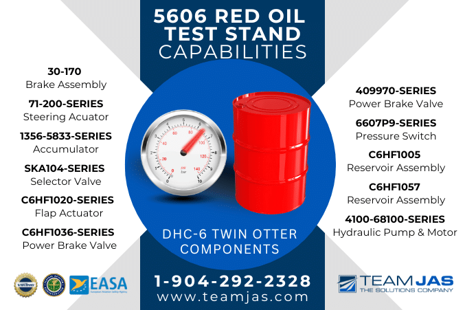 5606 Red Oil Testing Twin Otter